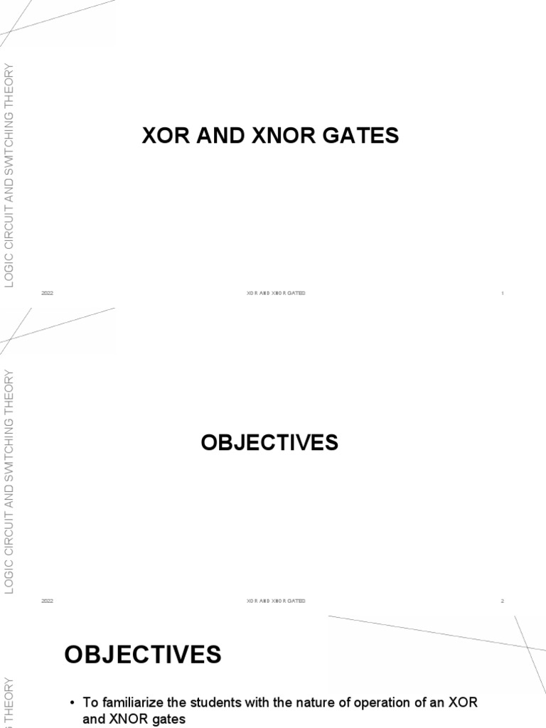 Laboratory Activity 6 - XOR and XNOR Gate | PDF | Logic Gate ...