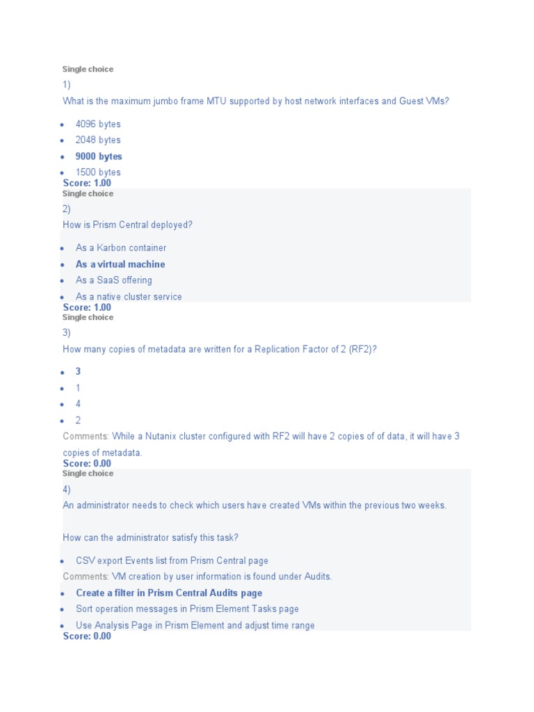 NCA 6.5 Practise Qns | PDF | Virtual Machine | Replication (Computing)