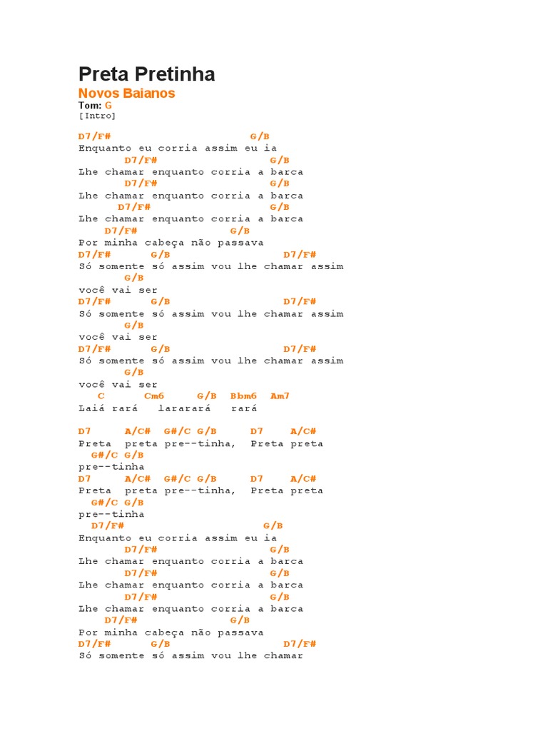 Preta Pretinha | PDF
