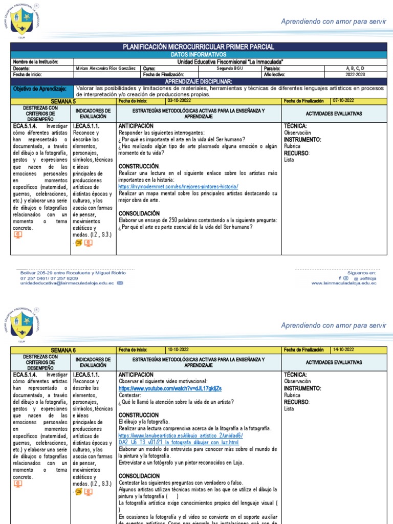 Pud Eca 2do Bgu | PDF | Evaluación | Dibujo