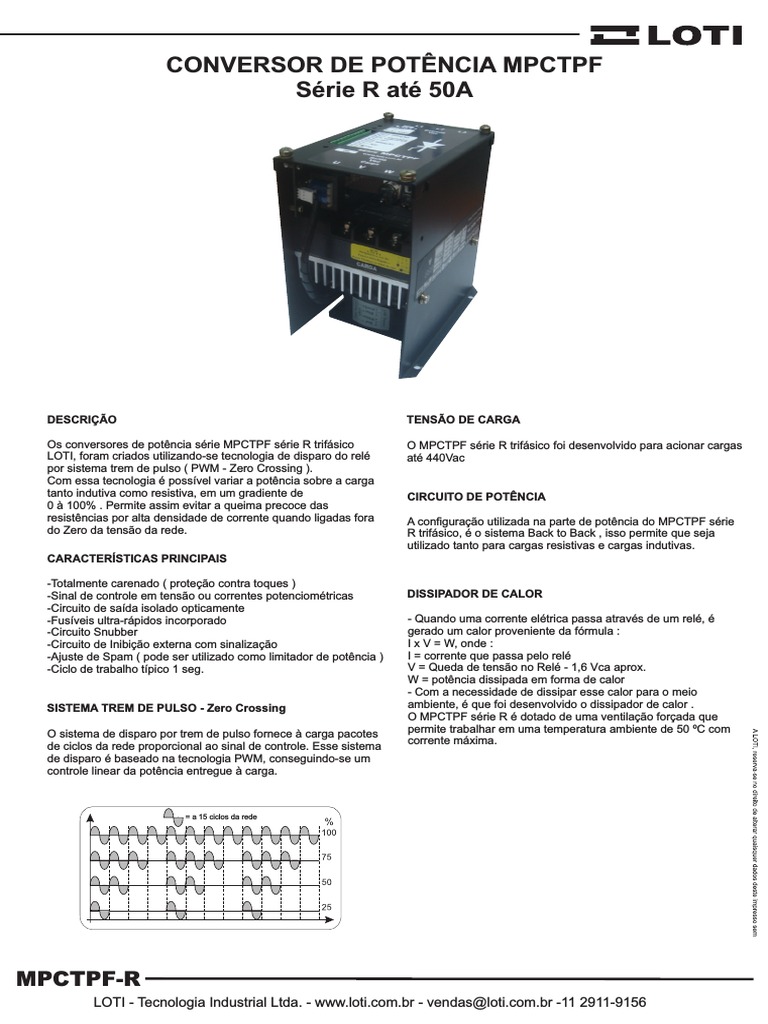 Converosr de Potência | PDF | Relé | Física