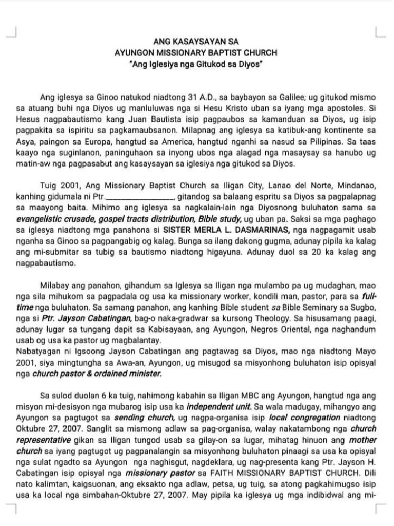 Church Covenant | PDF