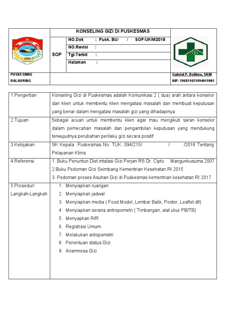 Sop Gizi Luar Gedung | PDF