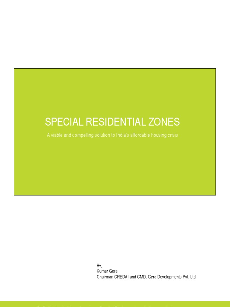 Special Residential Zones (SRZ) Concept Note | Download Free PDF ...