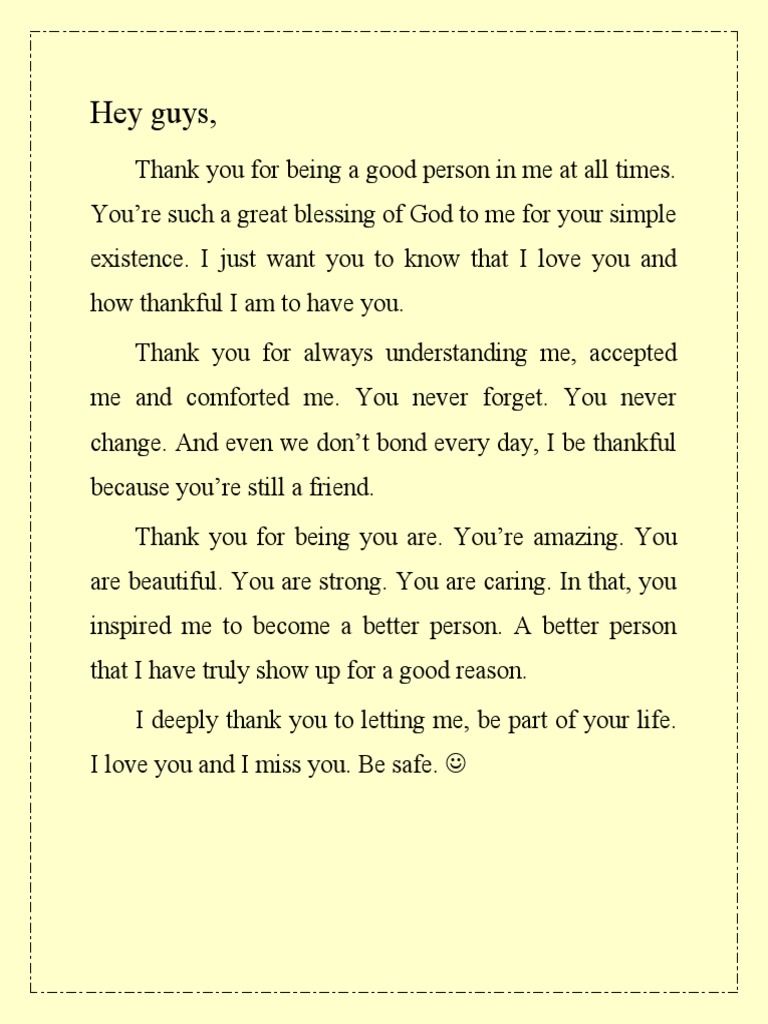 Appreciation Letter | PDF
