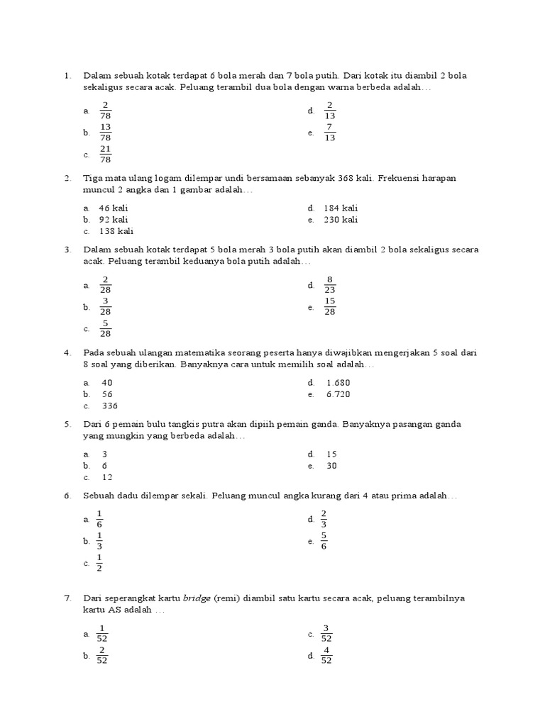 Soal Pas Matematika Kelas Xii | PDF | Metode & Bahan Ajar