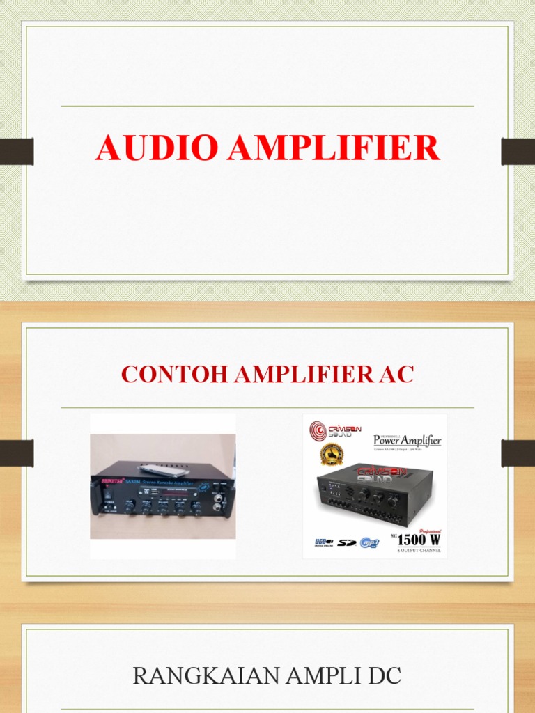 Audio Amplifier | PDF