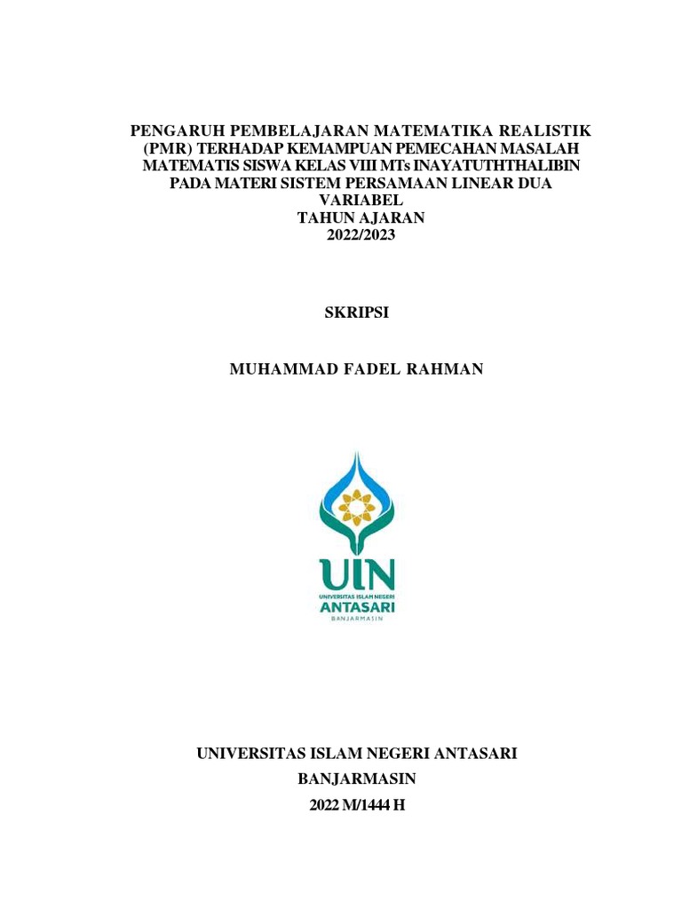 Muhammad Fadel Rahman Skripsi 2 | PDF