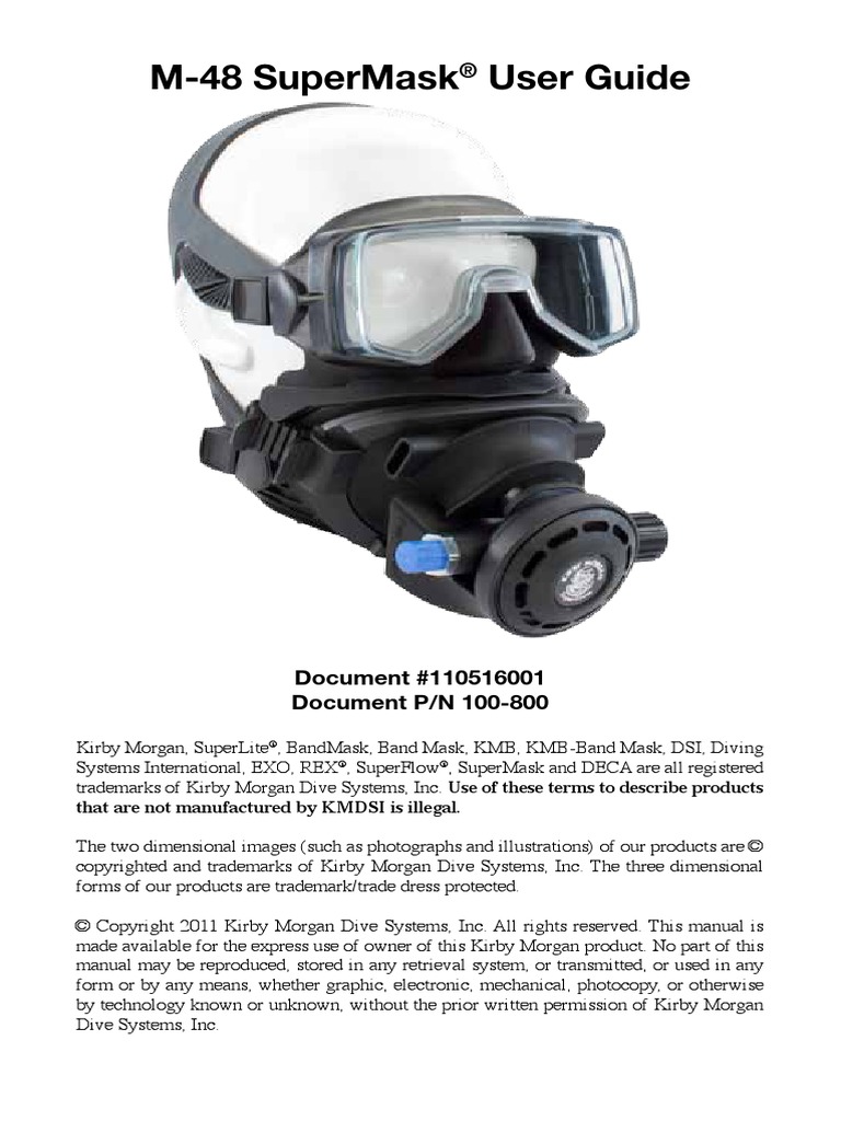 Mascara KM m48 Supermask Manual en | PDF | Scuba Diving | Swimming