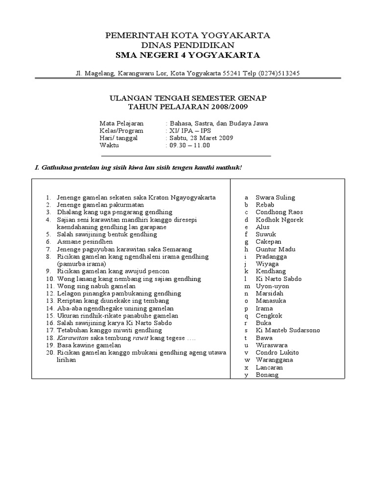 Soal Mid Genap Sma | PDF