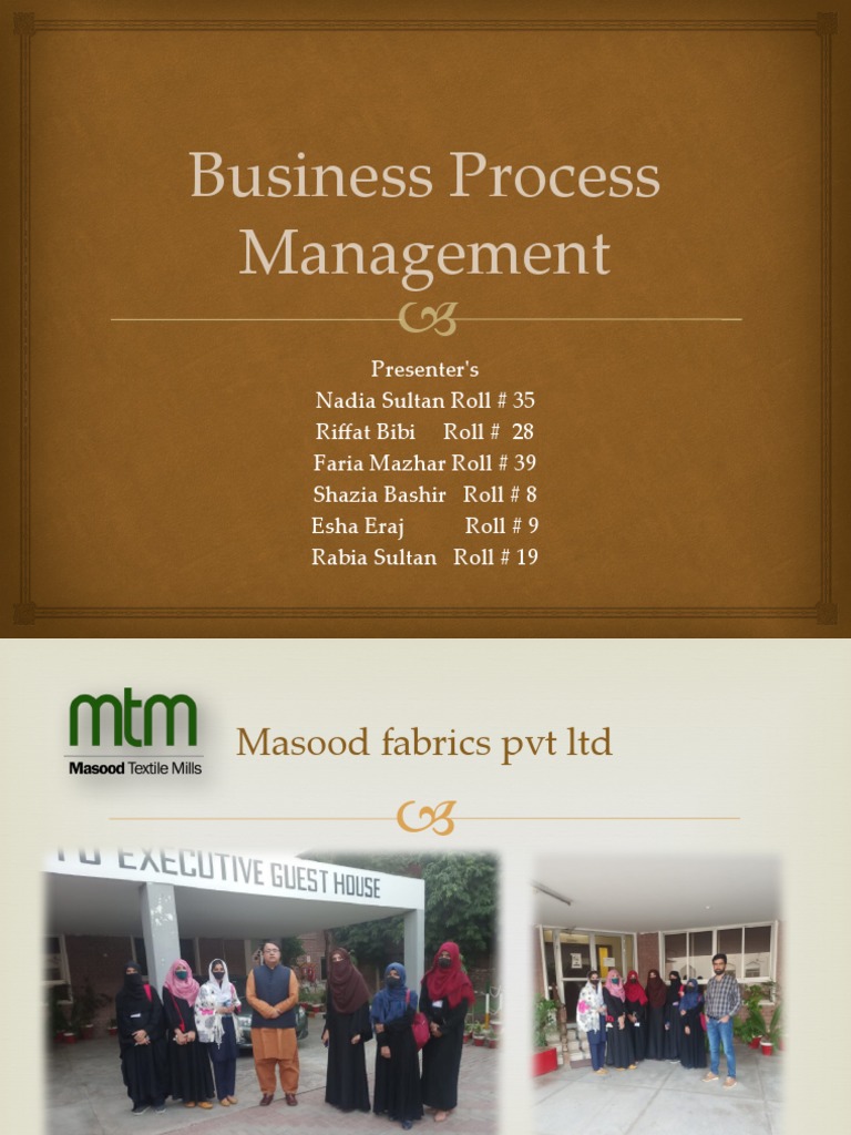 Presentation of BPM | Download Free PDF | Textiles | Procurement