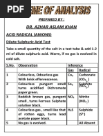 Salt Analysis Chart | PDF | Salt (Chemistry) | Hydrochloric Acid