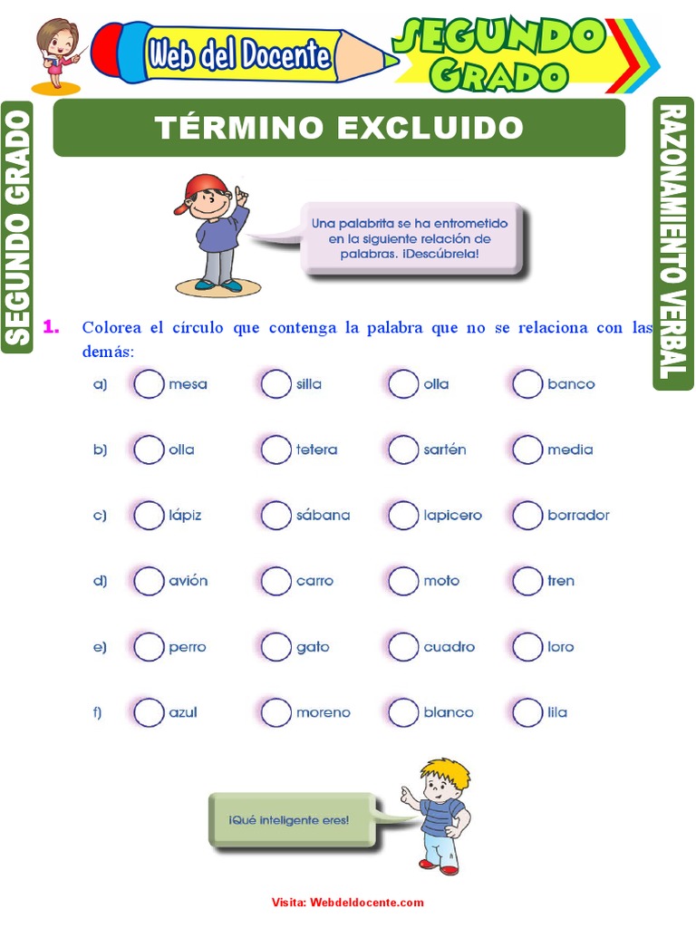 Término Excluido en Razonamiento Verbal | PDF
