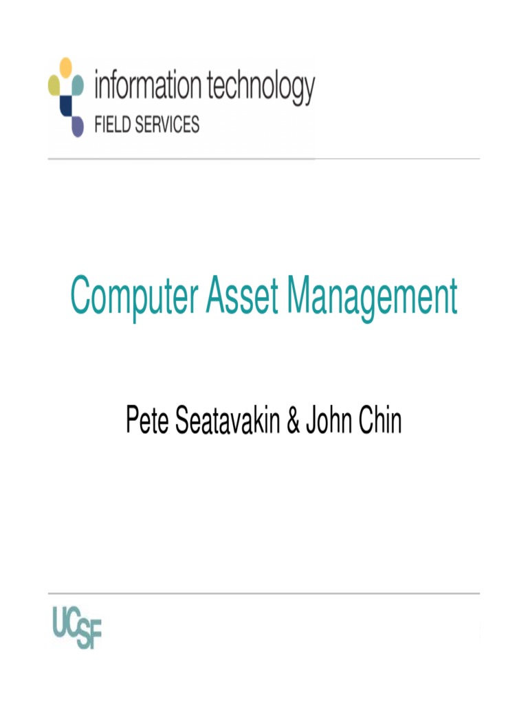 Computer Asset Management | PDF | Information Technology Management ...
