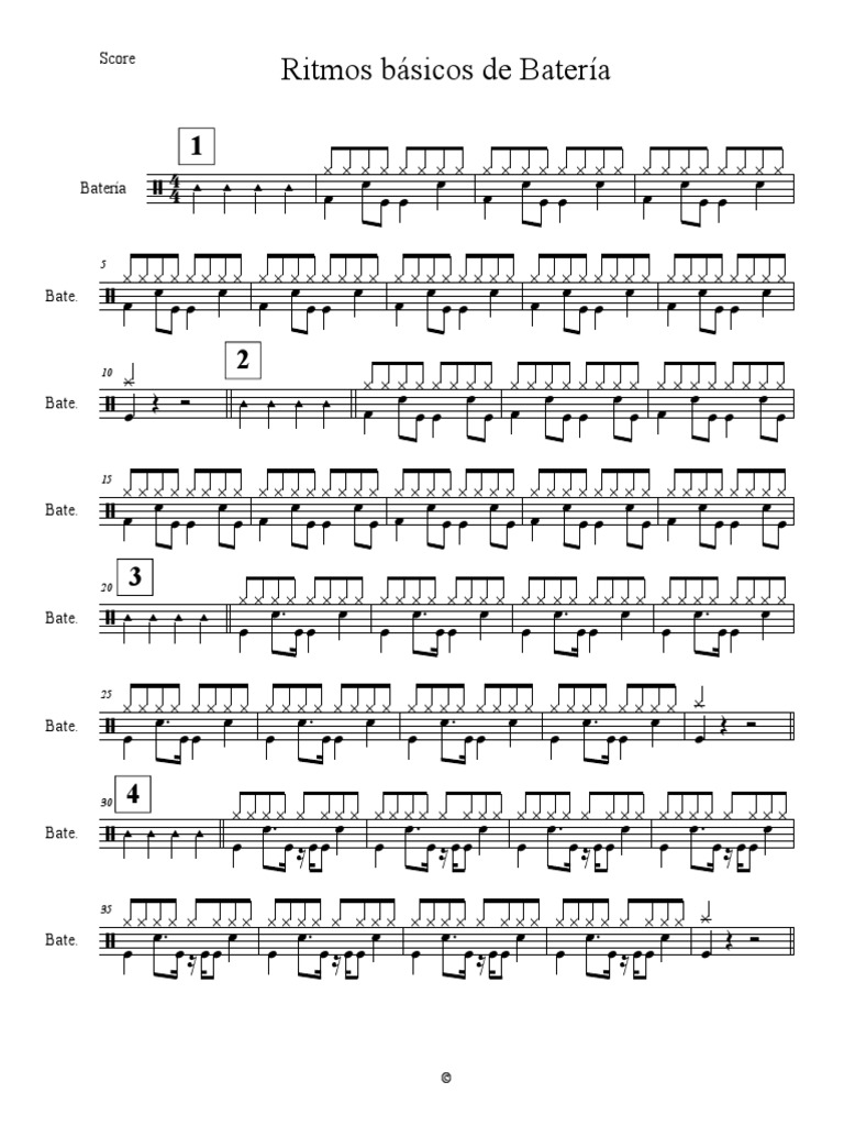 Ritmos Basicos de Batería | PDF