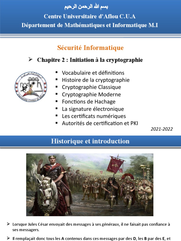 Chapitre 2 - Initiation à La Cryptographie | PDF | Certificat électronique | Public-key cryptography