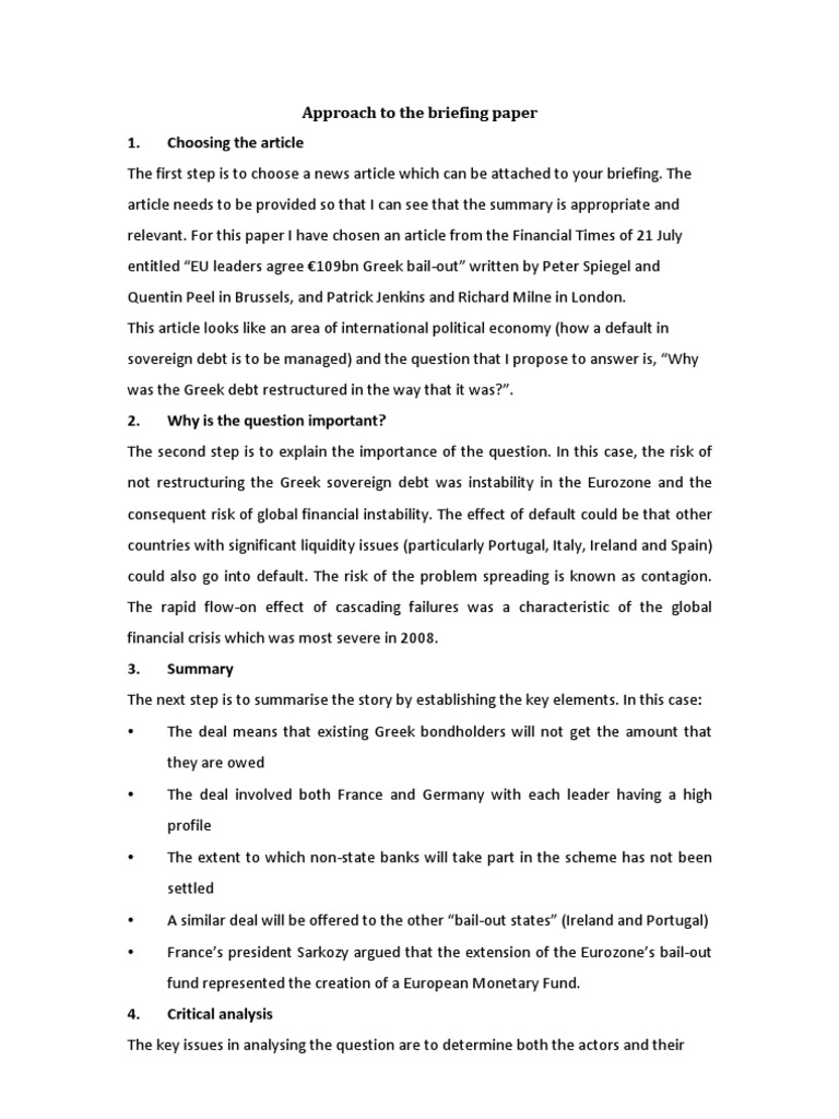 Briefing Paper | PDF | Bnp Paribas | Bonds (Finance)