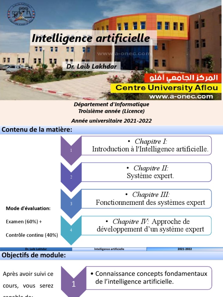 Cours d'Intelligence Artificielle 2021-2022 | PDF | Intelligence ...