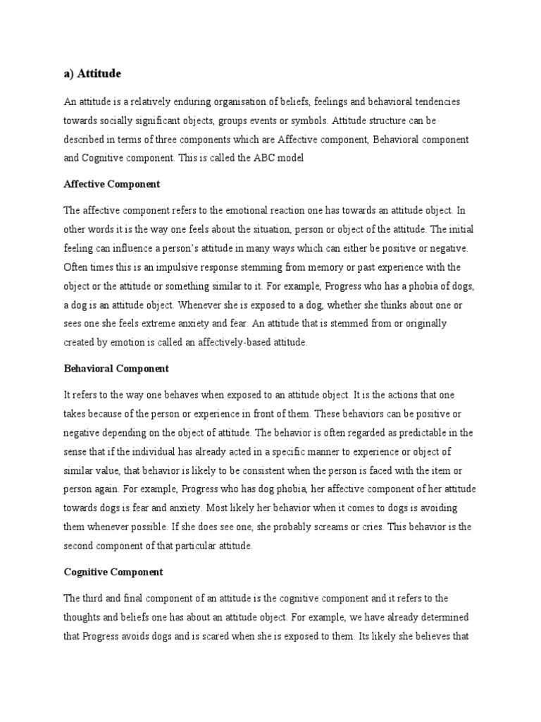Attitude Formation: ABC Model Explained in 40 Characters | PDF ...