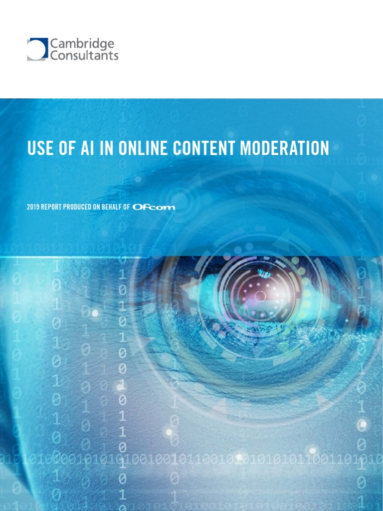 Cambridge Consultants Ai Content Moderation | PDF | Artificial ...