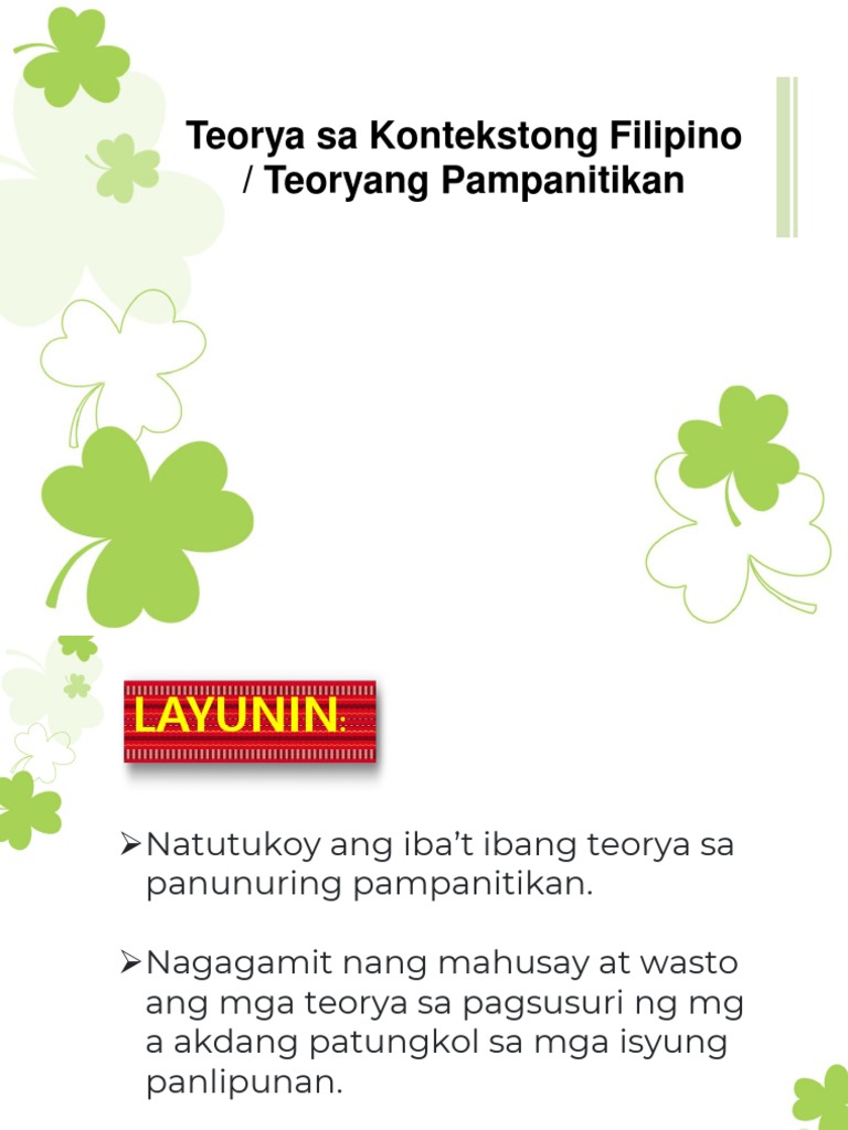Kabanata II Mga Teoryang Pampanitikan | PDF