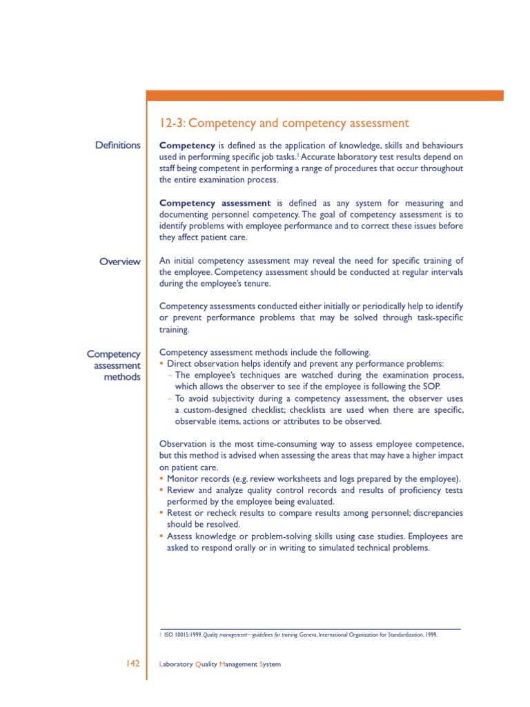 Laboratory Competency Assessment Guide | PDF | Competence (Human ...