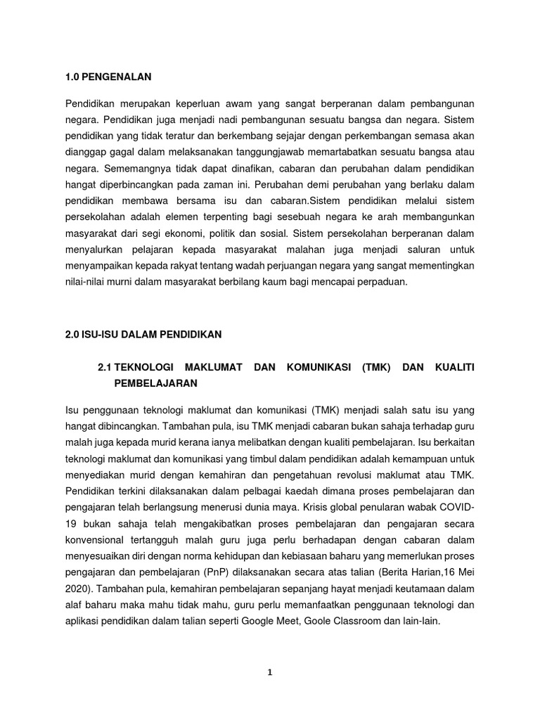 Edup3013 Assignment Analisis Dan Bandingkan Isu Dalam Pendidikan Di Malaysia | PDF