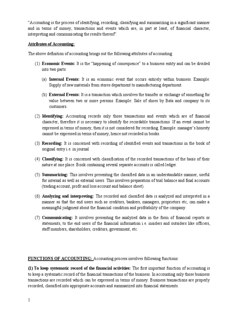 Unit - 1 FA Complete Notes Lecture Wise | PDF | Debits And Credits ...