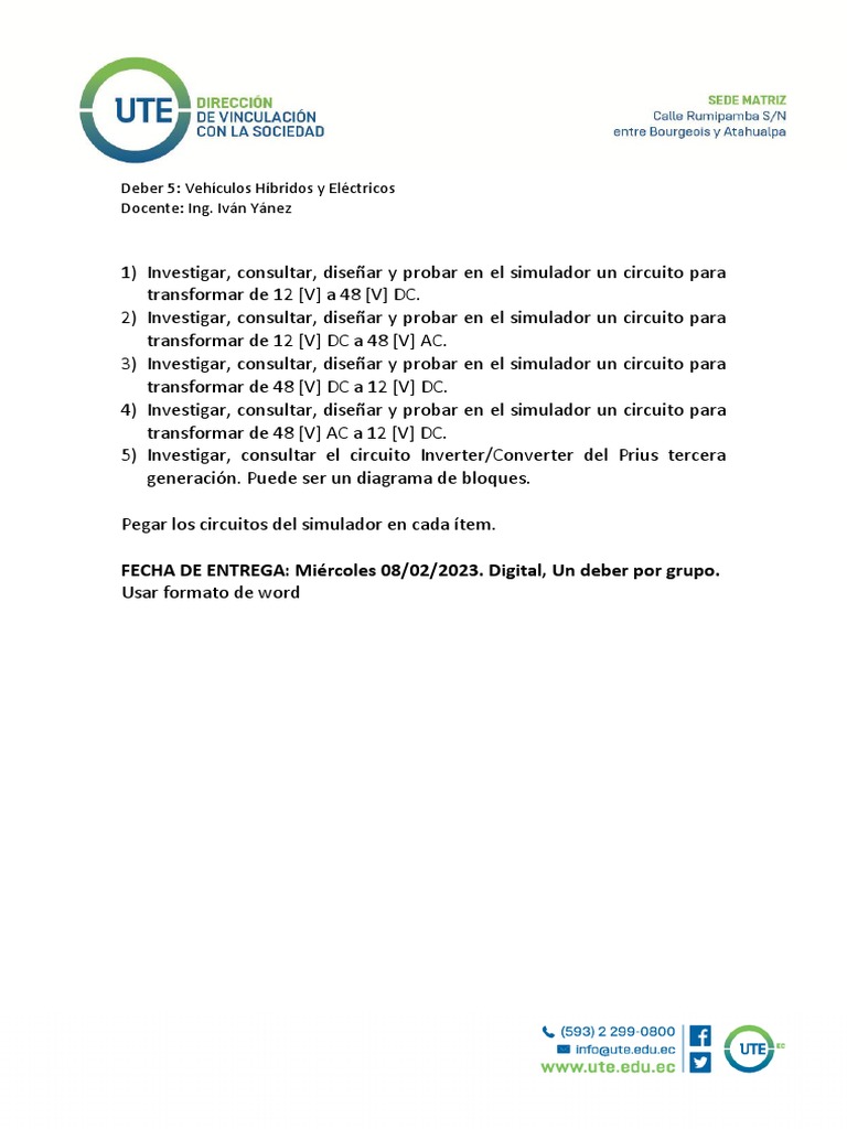 DEBER 4 Diagramas Eléctricos | PDF