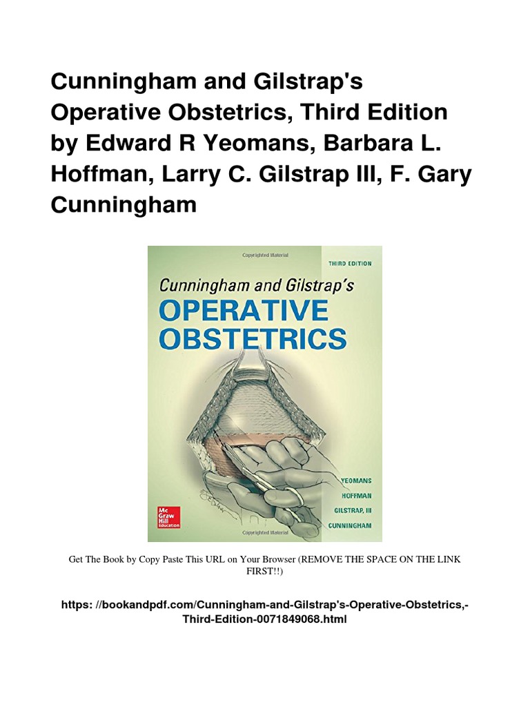Cunningham and Gilstrap S Operative Obst | PDF