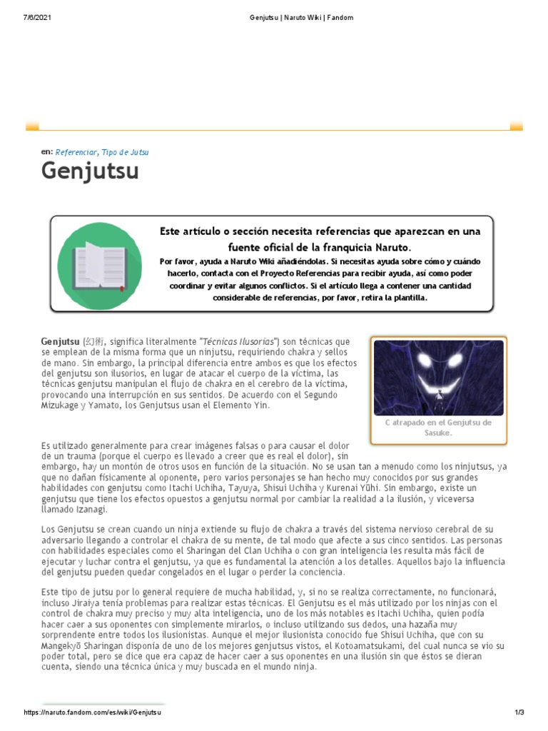 Genjutsu - Naruto Wiki - Fandom | PDF