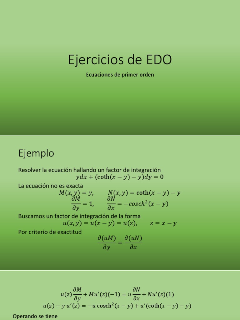 Ejercicios de EDO | PDF | Ecuaciones | Curva