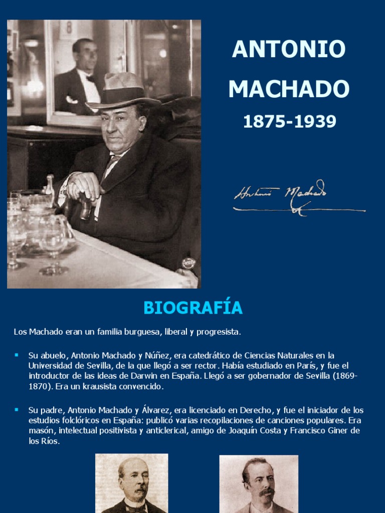 Biografía de Antonio Machado | PDF