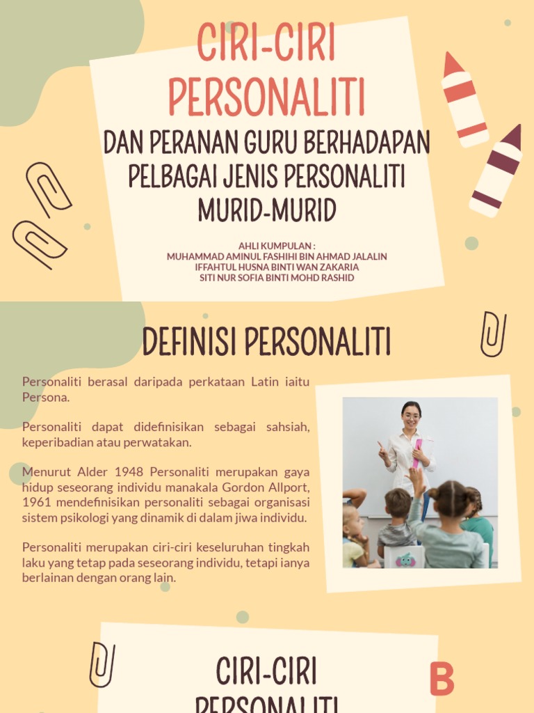 Edup3023 Tutorial Ciri-Ciri Personaliti | PDF