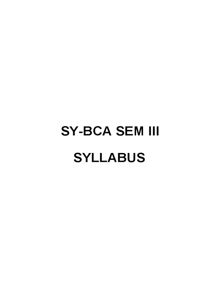 Sy-Bca Sem Iii Syllabus | Download Free PDF | Dynamic Web Page ...