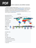Clasificacion Climatologia de Koppen | PDF