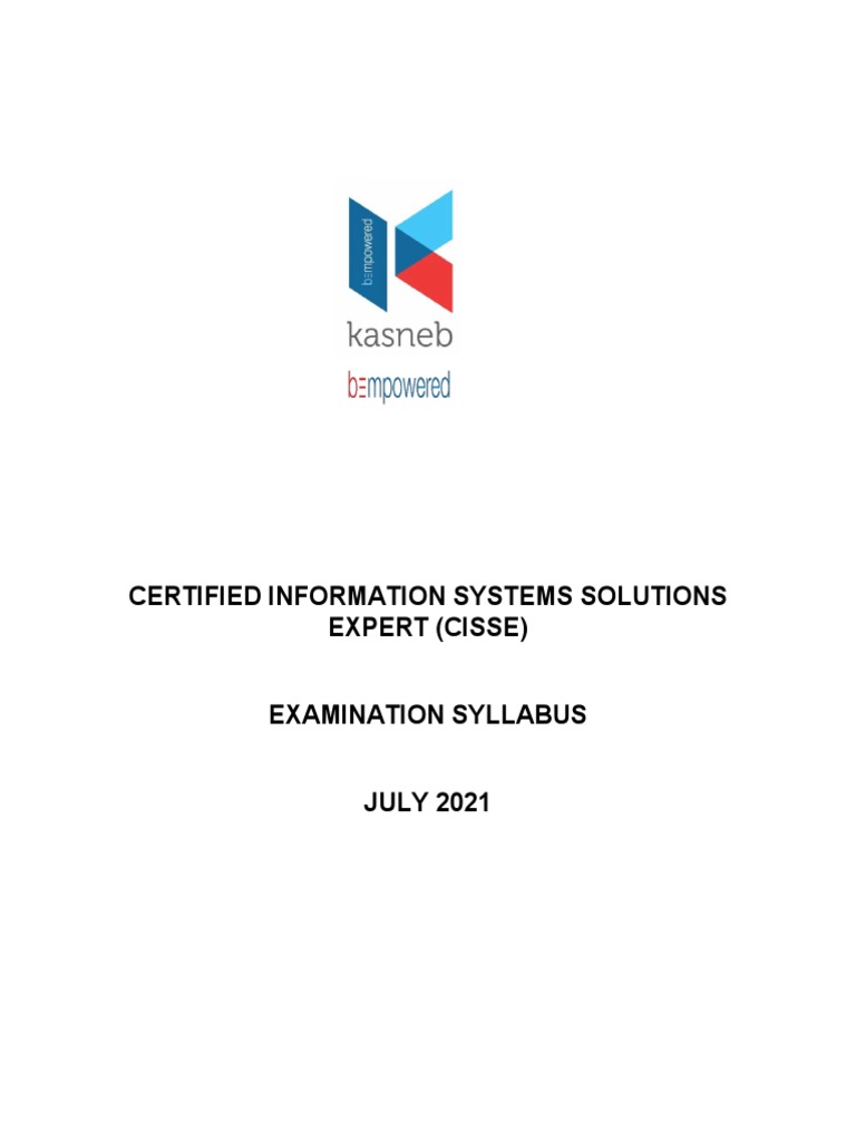 Cisse Syllabus Final September 2021 | PDF | Accountant | Vocational ...