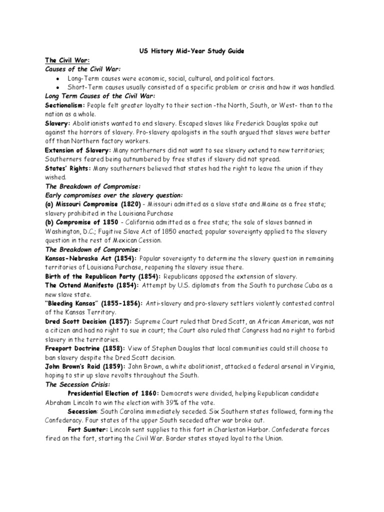 A Comprehensive Overview: The Causes and Consequences of the Civil War ...