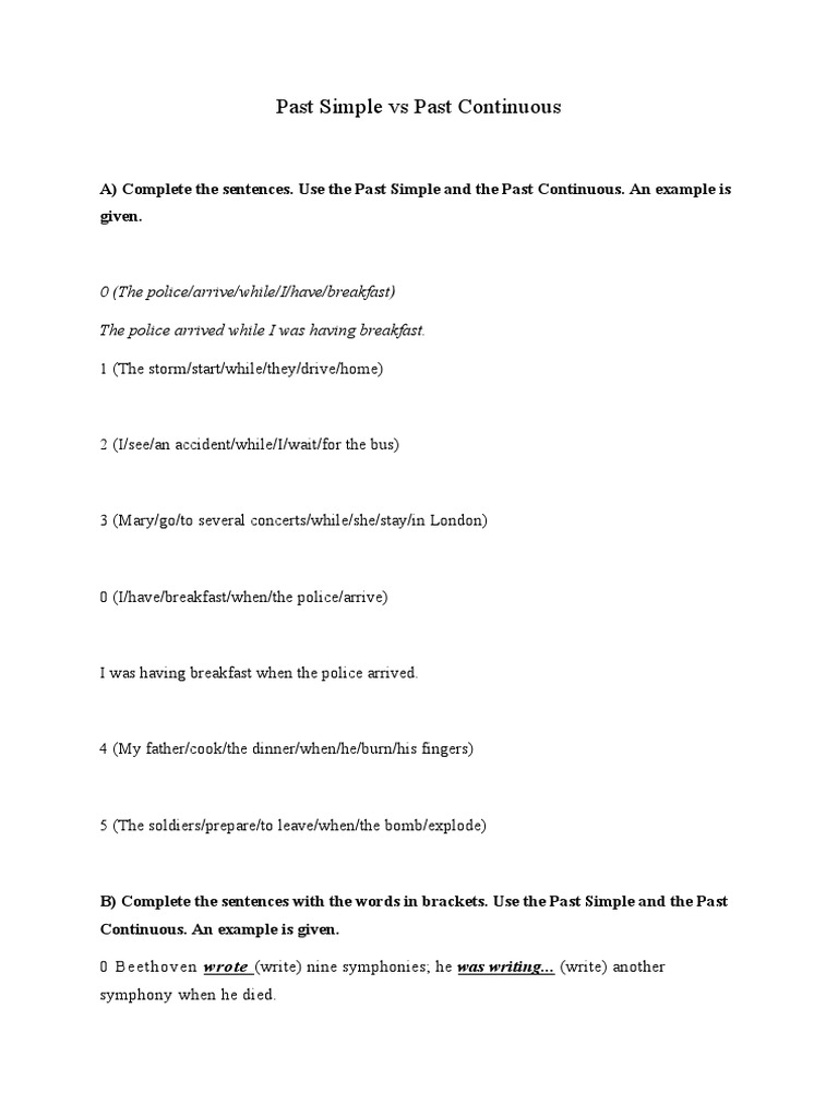 02 Past Simple Vs Past Continuous | PDF