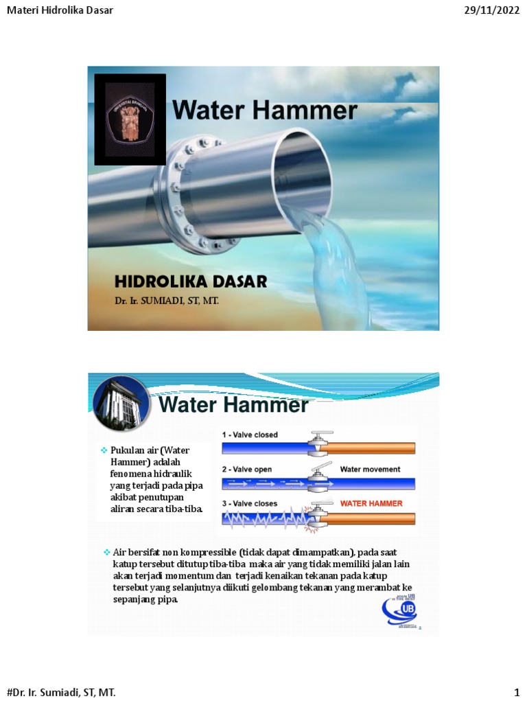 Memahami Water Hammer pada Pipa | PDF