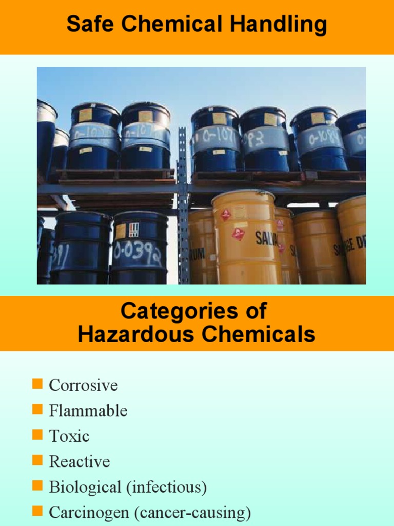 Safe Handling and Storage of Chemicals | PDF | Dangerous Goods ...