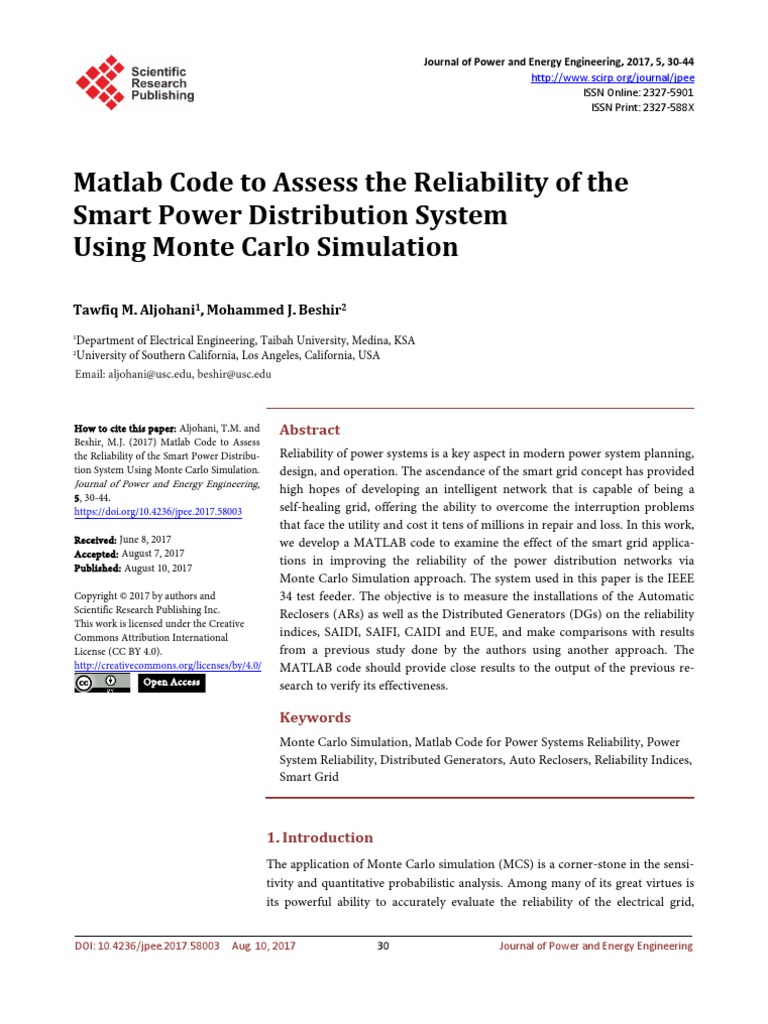 Matlab Code To Assess The Reliability of The | PDF | Distributed ... Matlab Code To Assess The Reliability of The | PDF | Distributed ...