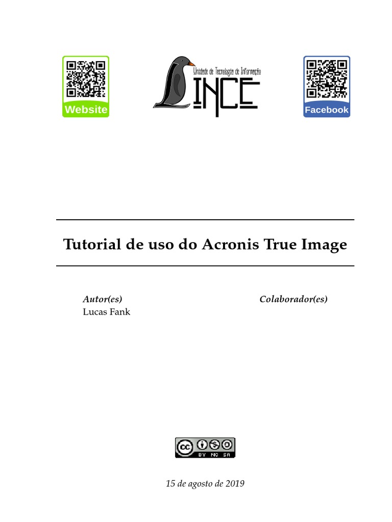 Tutorial de Uso Do Acronis True Image | PDF | Inicialização ...
