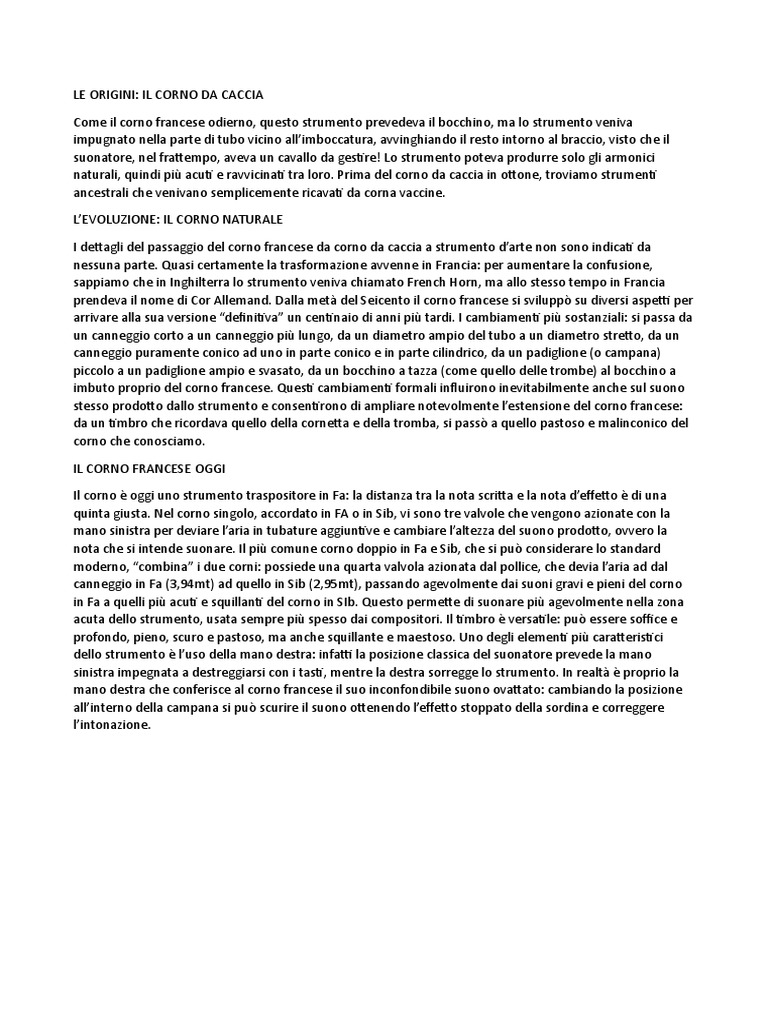 Storia Del Corno | PDF