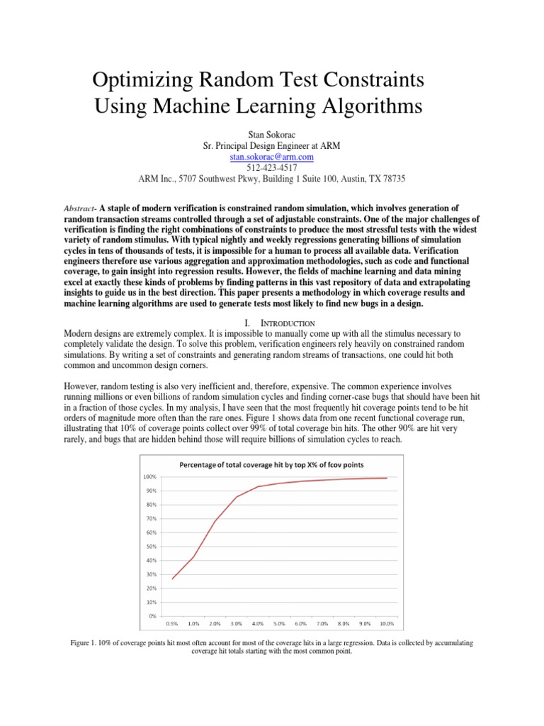 Optimizing Random Test Constraints Using Machine Learning Algorithms ...