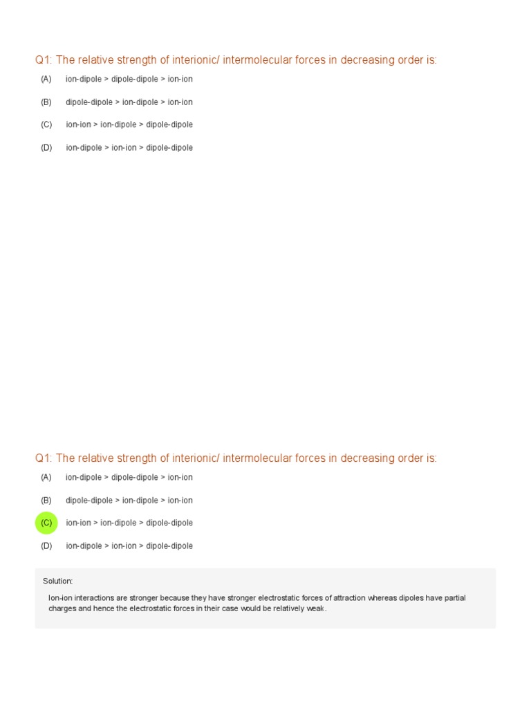 The Gaseous State - JEE Mains PYQ 2020-2022 | PDF | Intermolecular ...