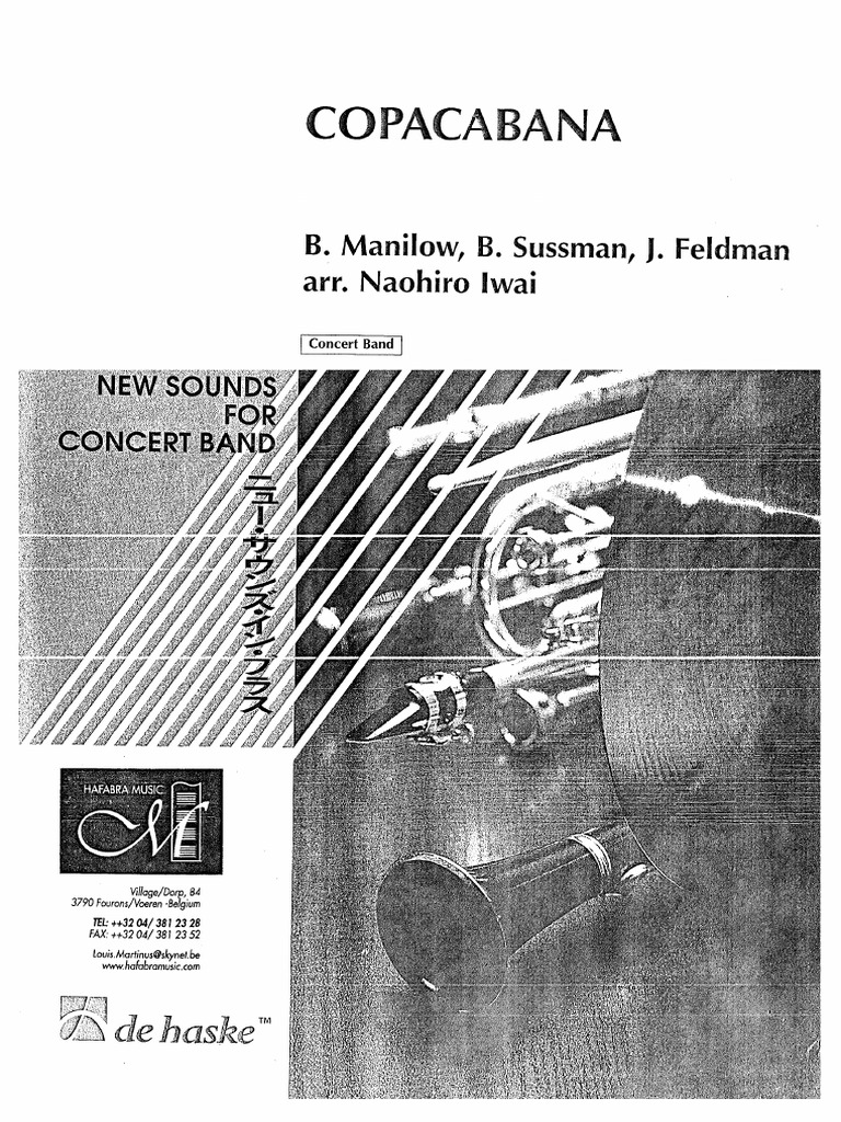 Copacabana "At The Copa".01 - Arr. Naohiro Iwai | PDF
