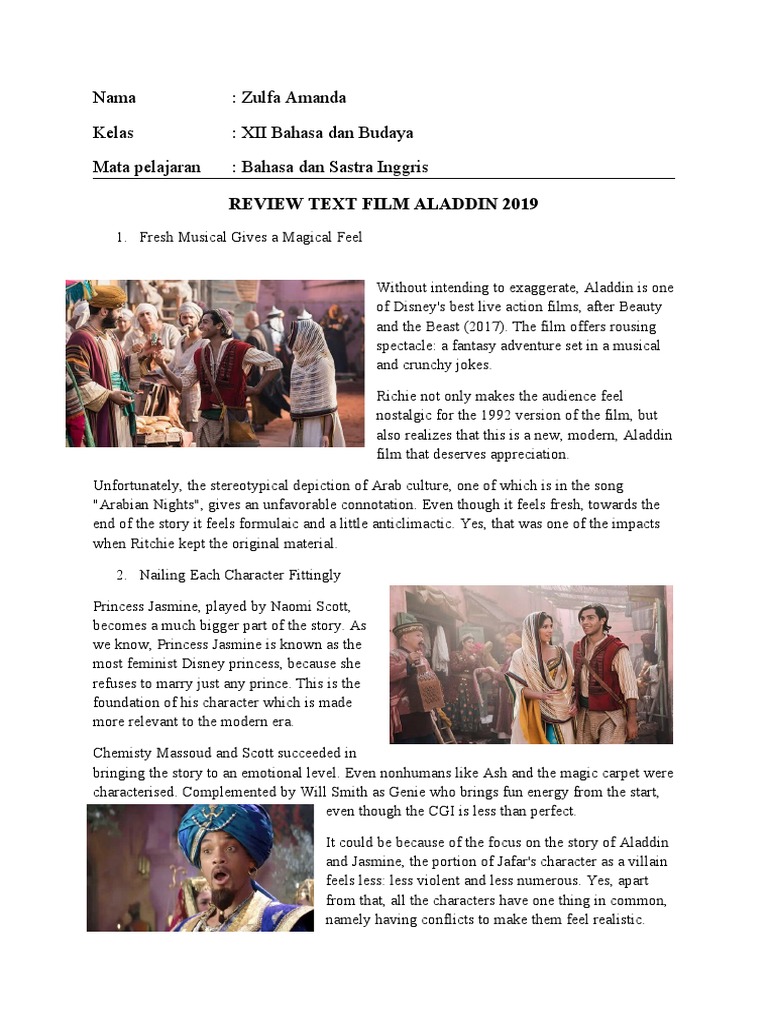 Zulfa - Sasing Review Aladdin | PDF