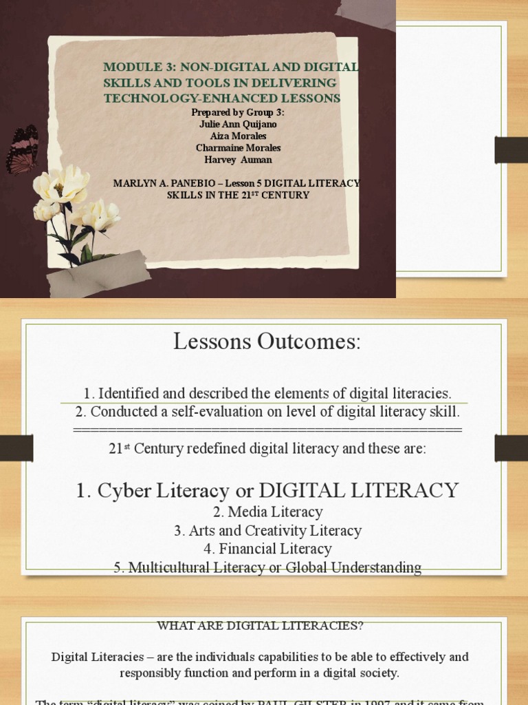 Digital Literacy Skills for 21st Century | PDF | Literacy | Cognitive ...