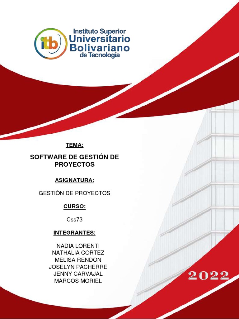 E2 Software de Gestión de Proyectos | PDF | Gestión de tecnología de la información | Ingeniería ...